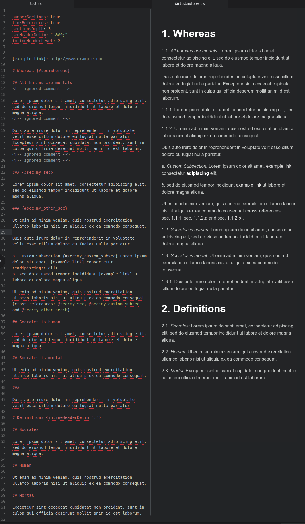 Pandoc Inline Headers · Pypi 
