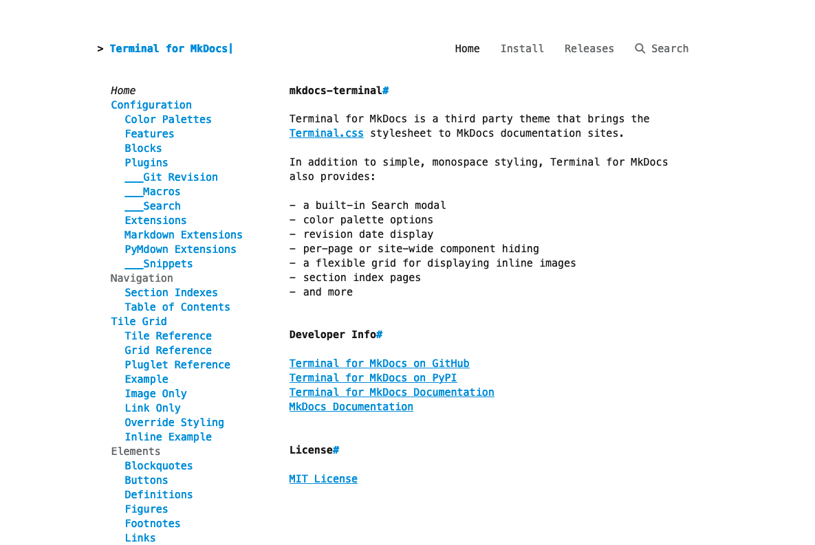 mkdocs-terminal · PyPI mkdocs-terminal · PyPI