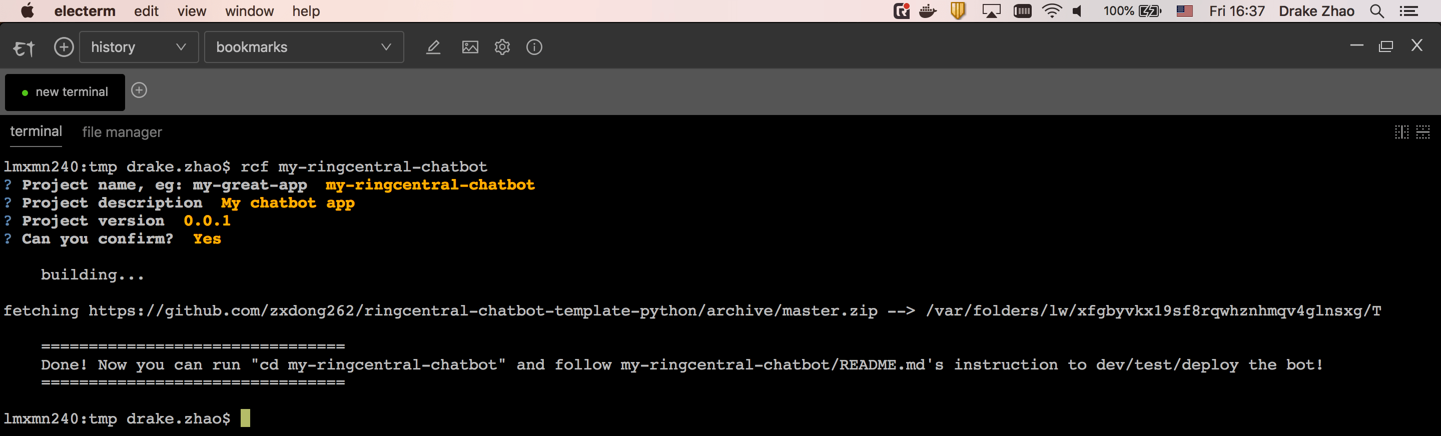 ringcentral-bot-framework · PyPI