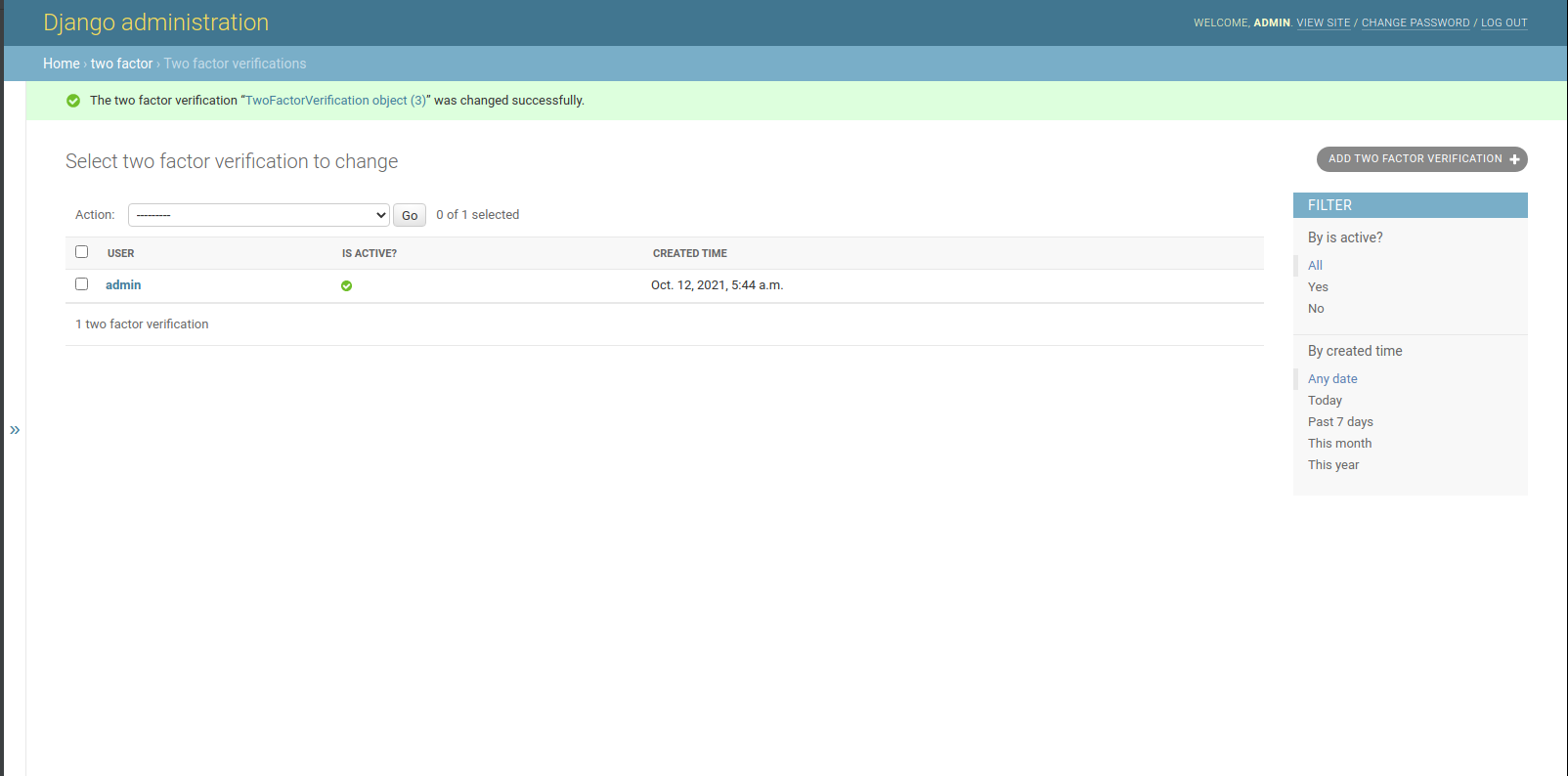 django-admin-two-factor · PyPI