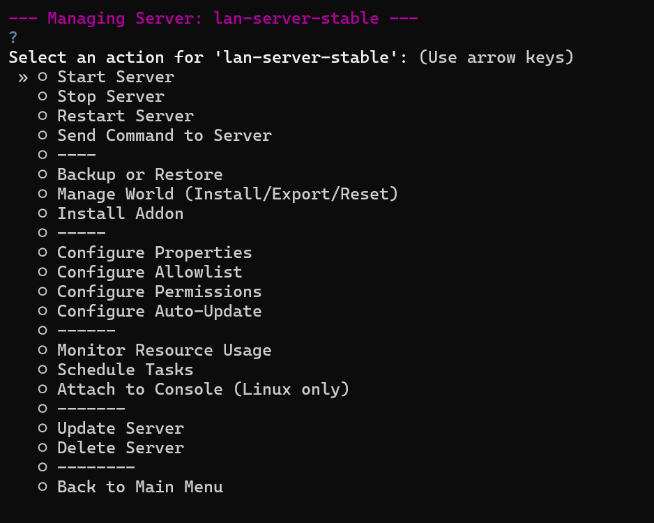 bedrock-server-manager · PyPI