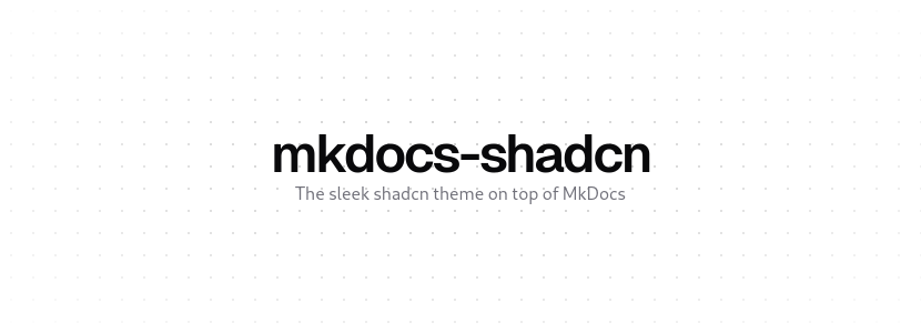 mkdocs-shadcn · PyPI
