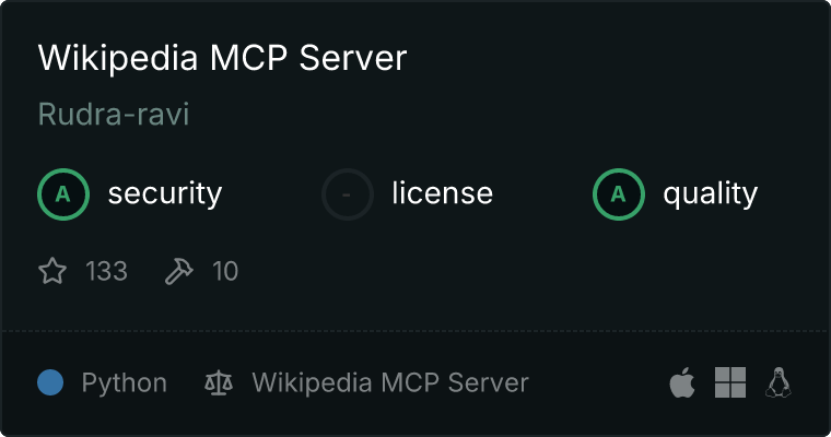 wikipedia-mcp · PyPI