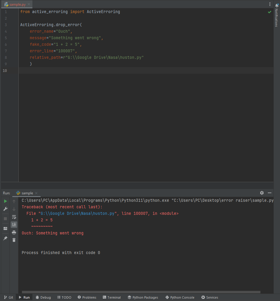 Active-Erroring · PyPI