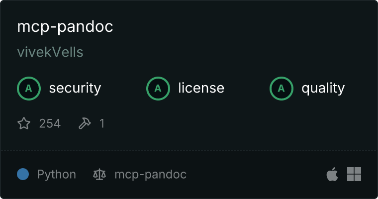 mcp-pandoc · PyPI mcp-pandoc · PyPI
