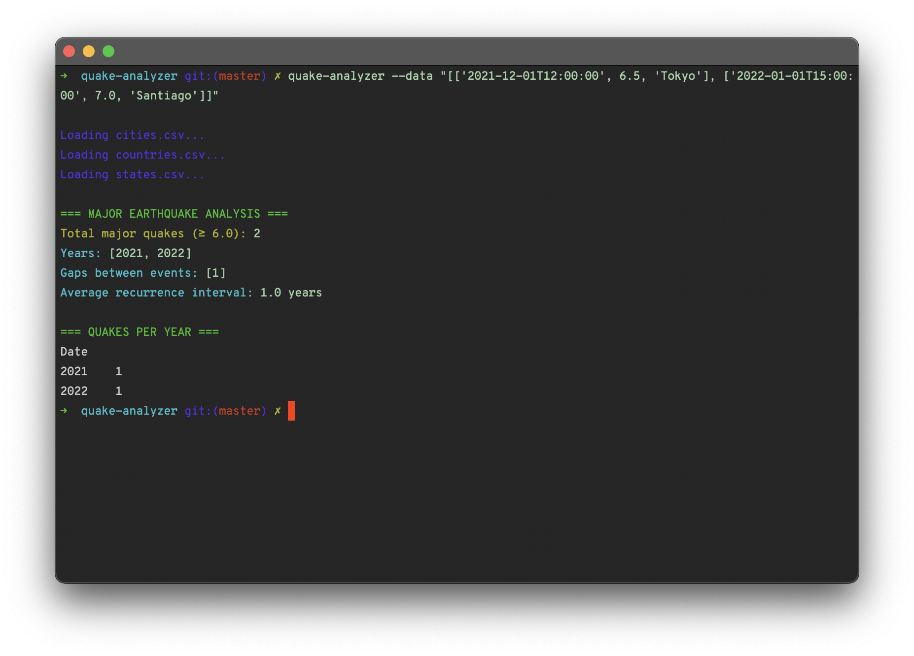 quake-analyzer · PyPI