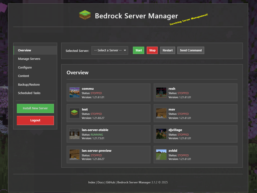 bedrock-server-manager · PyPI